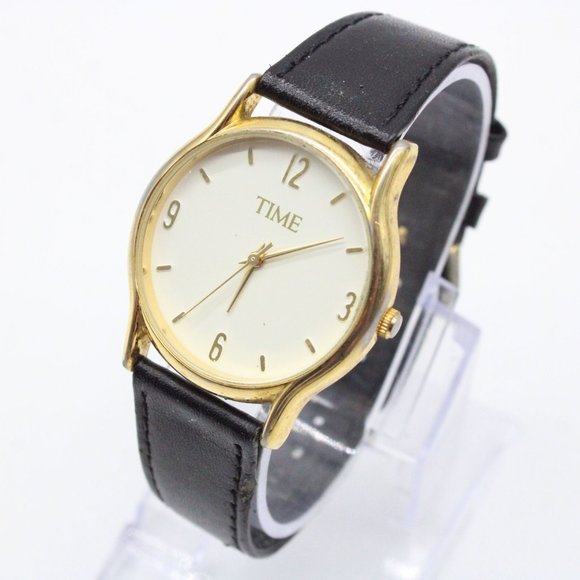 Time | Accessories | Vintage Time Watch Unisex Watch Gold Tone Steel ...